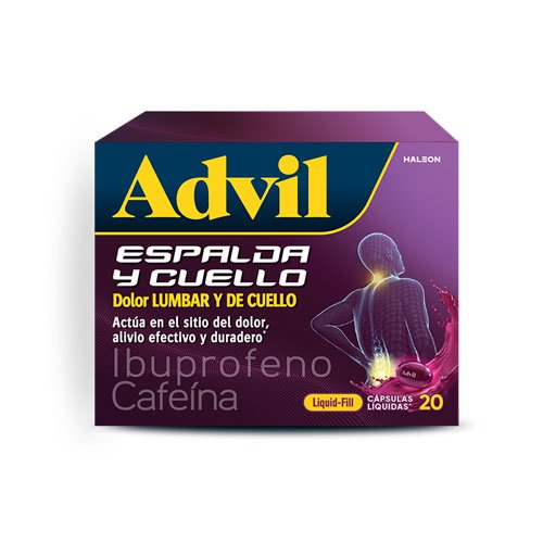 ADVIL ESPALDA Y CUELLO CAJA X 20 CAPS – Farmavida – Droguería Online ...