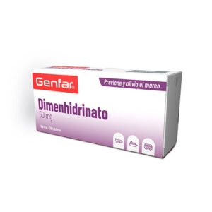 DIMENHIDRINATO 50 MG GENFAR CAJA X 36 TABS – Farmavida – Droguería ...